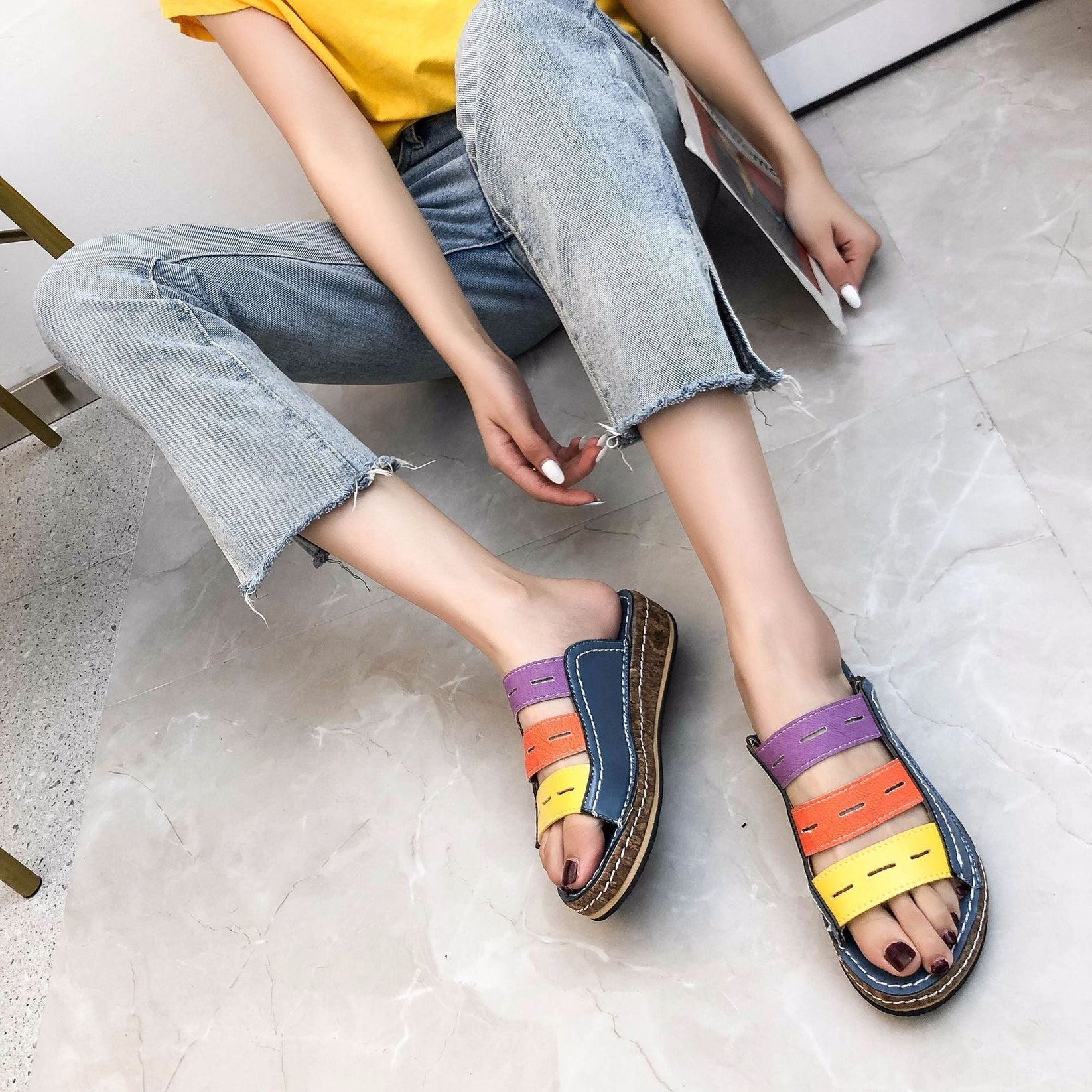 PREMIUM ORTHOPEDIC TRICOLOR SANDALS - 2025 BEST SELLER – BY LUNAS AUSTRALIA