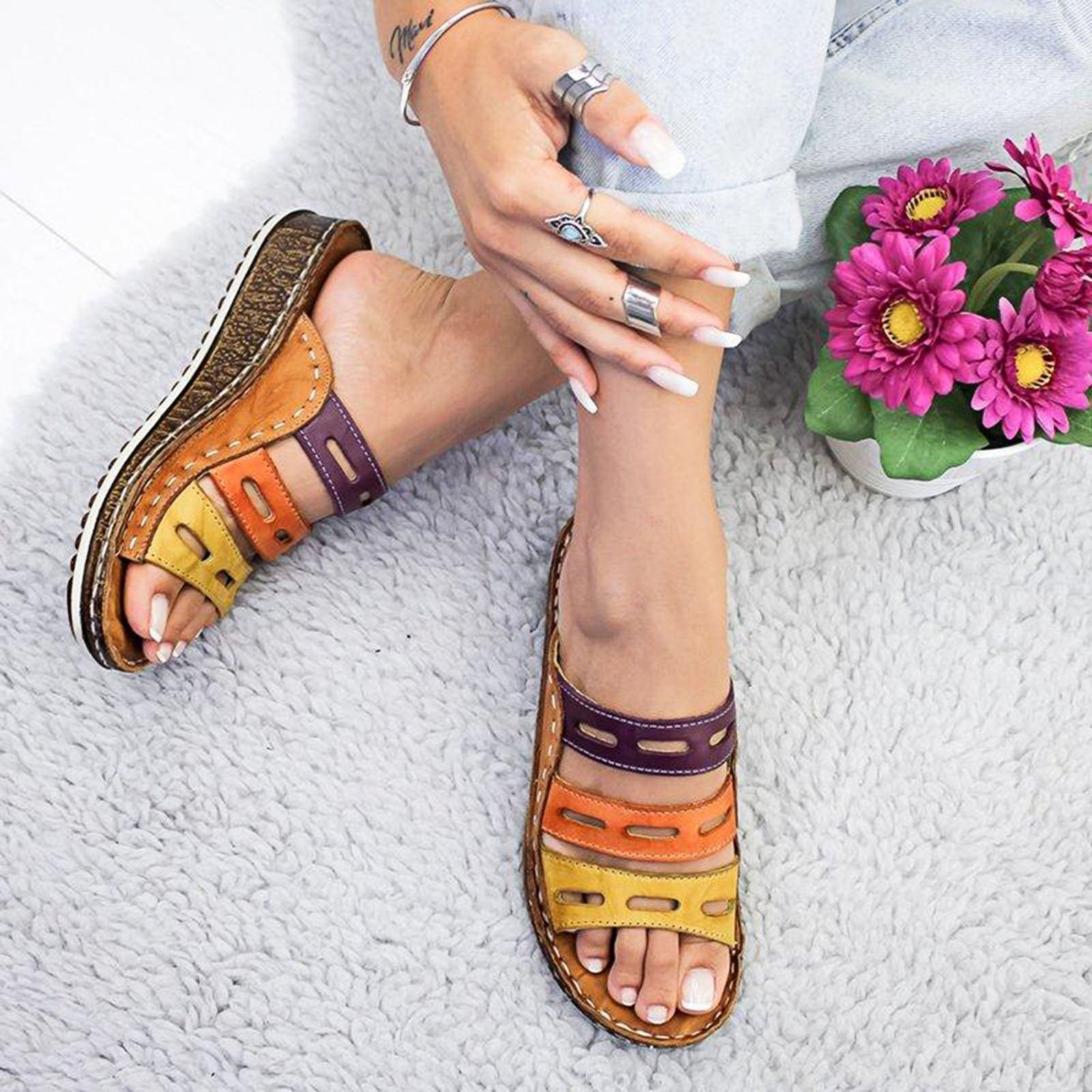 PREMIUM ORTHOPEDIC TRICOLOR SANDALS - 2025 BEST SELLER – BY LUNAS AUSTRALIA